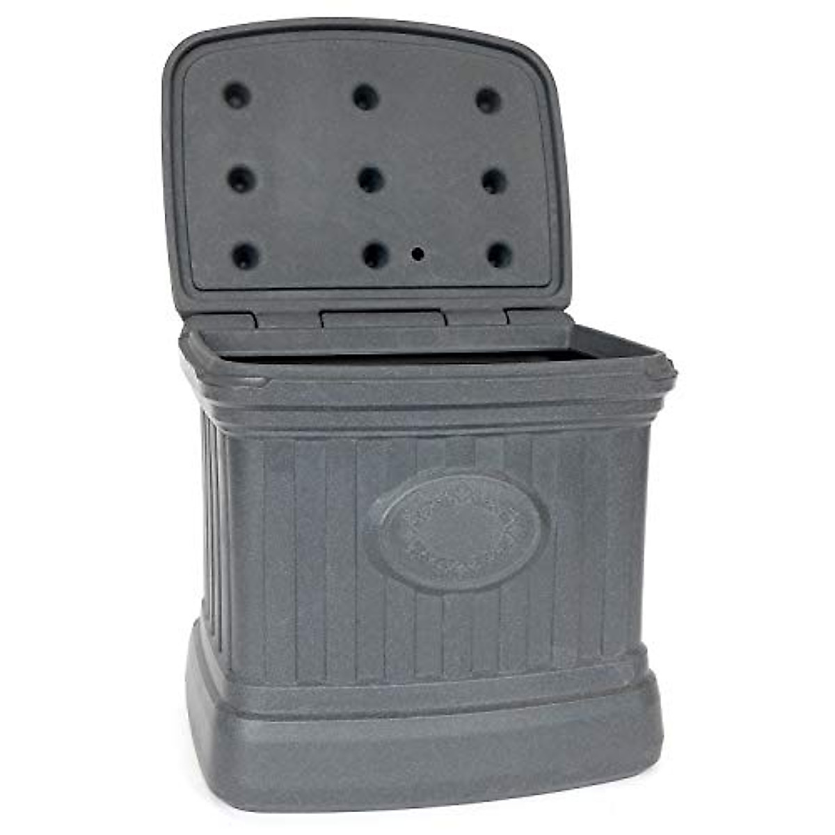 FCMP Outdoor All Weather Outdoor Salt and Sand Storage Bin, Granite Grey