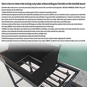 Grill Burner Tube Replacement for Weber Genesis Series 1000 1000LX 2000 2000LX 3000 3000LX 4000 4000LX 5000 5000LX, Genesis Gold and Platinum 3609(pre-2002), Platinum I/II, Weber 7506 Burner Pipe Set