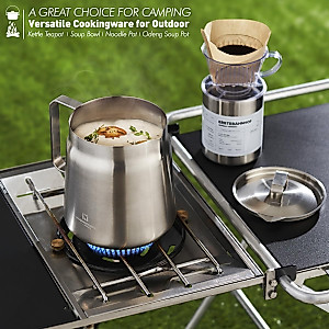 WAGENSTEIGER Stainless Steel Classic Kettle Pot 2.1 Quarts / 2 Liters, Multi-purpose Cooking Pot, Mini Milk Pan, Butter Warmer, On-the-go Saucepan, Ramen Pot, Stovetop Metal Tea/Coffee Pot (606)