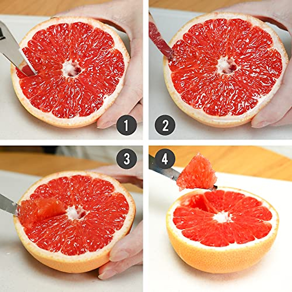 Better Houseware Grapefruit Knife curved serrated Stainless Steel Knife w/Nylon Handle, Serrated Edge grapefruit peeler knife, kiwi knife, lemon zester, Dishwasher Safe | Kitchen Utensils