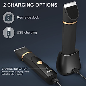 Replacement Charging Base for OLOV Groin Hair Trimmer, USB Recharge Dock & Charging Stand Compatible for OLOV Trimmer, Charging Dock with USB Power Cord (Black)