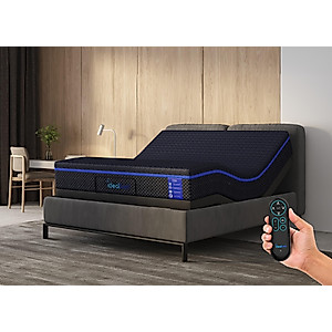 iDealBed S4 Nebula Luxury Hybrid Mattress + 3i Custom Adjustable Bed Sleep System, Comfort, Cooling & Support, Advanced Silent Operation, Wireless (Nebula Medium Soft, Twin XL)
