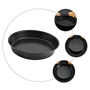SOLUSTRE 8 Inch Baking Dish Wedding Cake Plates Tortilla Cooker Bread Tray Kitchen Baking Tray Crisper Pan Bakery Pizza Plate Baking Tool Non-stick Oven Pan Pancake Oven Pan Carbon Steel
