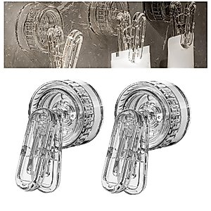 WAXCMXYH 2 PCS Rotating Suction Cup Clips, Ovent Mitt Hanger, Multiple Purpose Round Suction Storage Clamp for Kitchen Bathroom Wall Door Towels Holder Hat Umbrella Organizer