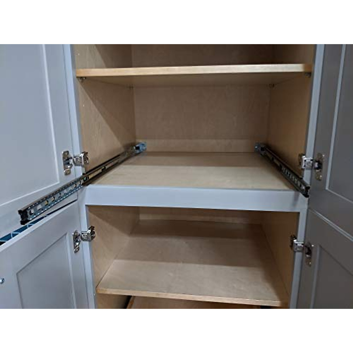 32'' Width Pull Out Drawer Wood Pull Out Tray Roll Out Drawer Box, Closet Organizer Cabinet Slide Out Shelve, W/ Ball Bearing Sliding Rails Wood Spacer - DIY (Fit Face Frame Cabinet B36 and Pantry36)