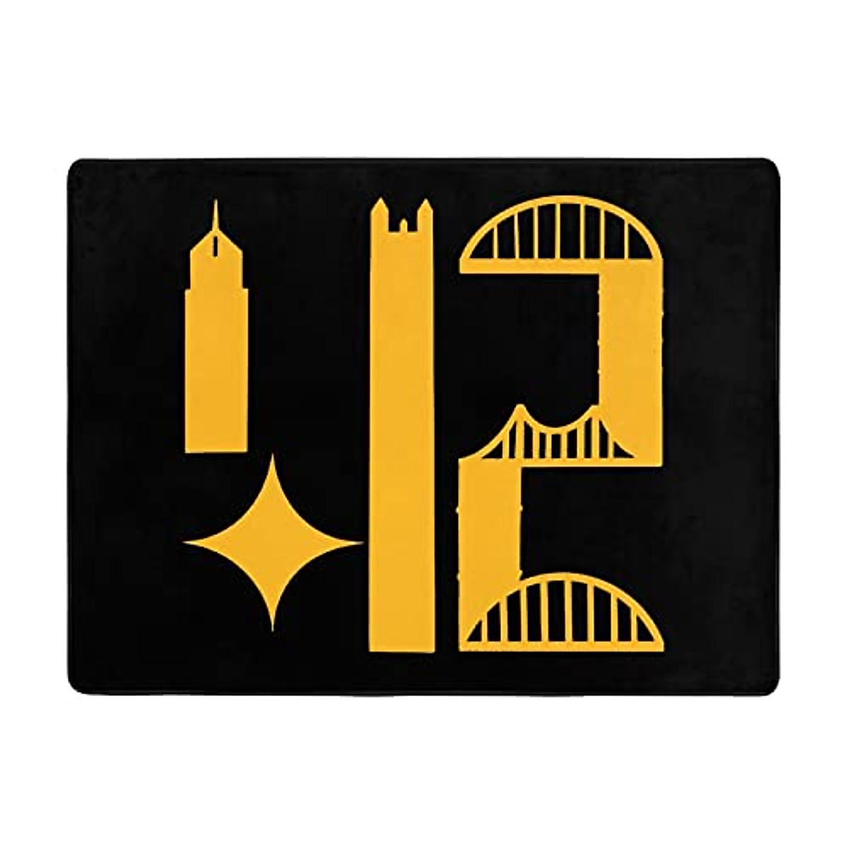 Pittsburgh Skyline 412 Area Rugs Home Decor Floor Mats Living Room Bedroom Kitchen Carpet 63 X 48 Inch