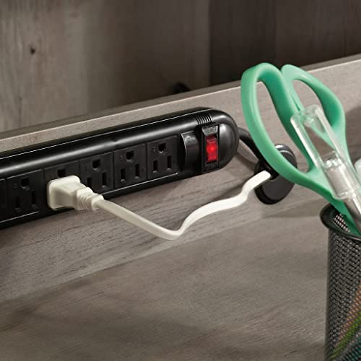 Sauder Miscellaneous Storage Craft & Sewing Armoire, L: 35.112" x W: 21.81" x H: 61.58", Mystic Oak Finish