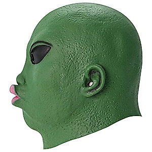 Green Fish Mask, Funny Animal Mask, Latex Fish Head Costume For Adults Halloween Animal Fish Head Mask