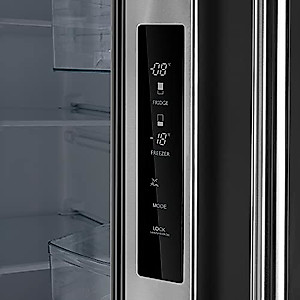 Forno 30" Inch w. French Door Refrigerator with Bottom Freezer and 17.5Cu. Ft. Total Capacity - Stainless Steel No Frost Fridge with Adjustable Glass Shelves and Child Safety Lock