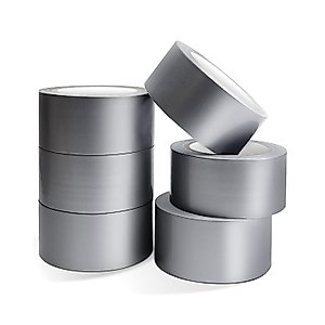 WeLiu Silver Duct Tape 2in x 30Yards 6-Pack Heavy Duty Duct Tape Flexible No Residue Strong Waterproof Tear by Hand Indoor & Outdoor Use