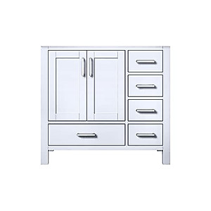 Lexora Jacques 36 in. W x 22 in. D Left Offset White Bath Vanity