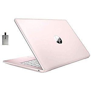 2021 HP Stream 14" HD SVA Laptop Computer, Intel Celeron N4000 Processor, 4GB RAM, 64GB eMMC Flash Memory, Webcam, 1-Year Office, Intel UHD Graphics 600, Win 10S, Rose Pink, 32GB SnowBell USB Card