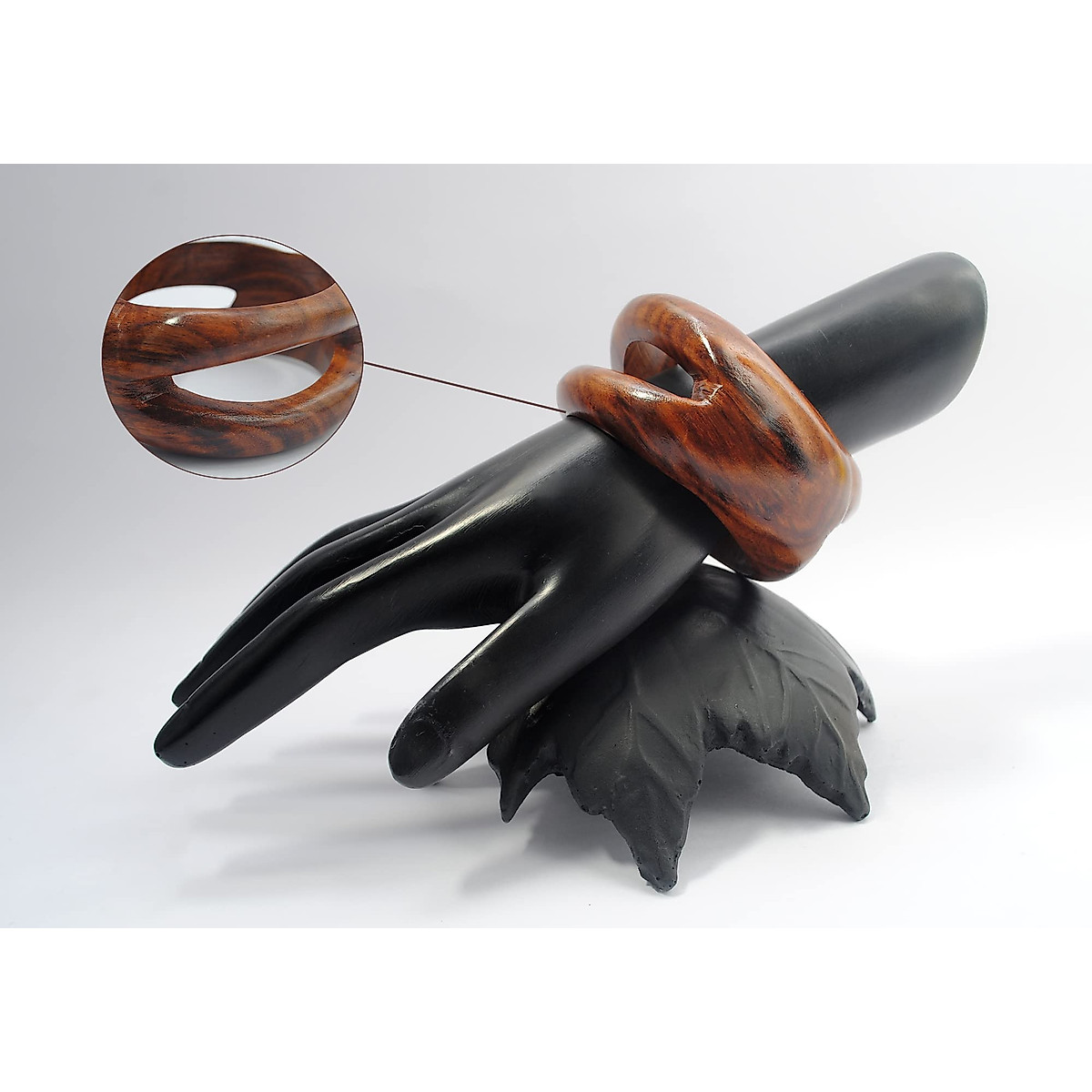 Pure Hands Charming Tropicalia - Looking for a Statement piece of jewelry, try these Charming, Chunky, Natural-Wooden-Bangle-Bracelets