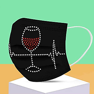 CHENSEN Disposable Face Mask 10 Pack Christmas Halloween Breathable 3-Layer Elastic Earloops Protective Disposable Masks