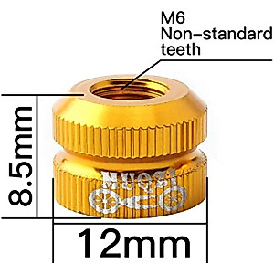 BESSTUUP Bicyle Inner Tube/Vacuum Tire Presta Valve Nut, Mountain Road Bikes Accessories Cycling Parts - Variors Colors for Choose - Yellow