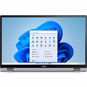 2022 Newest ASUS ZenBook 2 in 1 15.6” FHD Touch Screen Laptop | AMD Ryzen 7 5700U ( Beat i7-1165G7) | 8GB RAM | 256GB SSD | Backlit Keyboard | Windows 11 | Grey | with USB3.0 HUB Bundle
