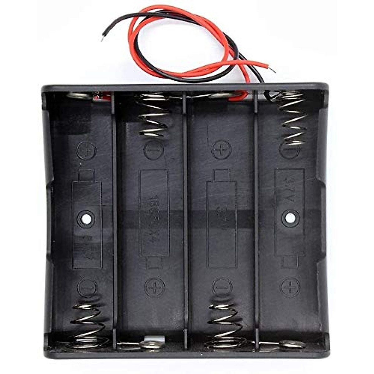 ZYM119 14.8V 4 18650 Battery Holder Case Box with Leads - Black Circuit Board