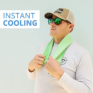 FROGG TOGGS Unisex Adult Chilly Pad Pro Soft Microfiber Instant Cooling Towel, Machine Washable, 33”x10.5”, Black, Standard US