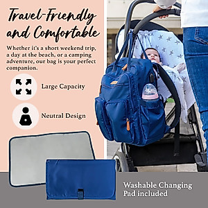 Baby n Tots | Sport Travel Diaper Bag Backpack | Multifunctional Completely Waterproof | Baby Registry Gift
