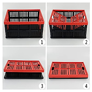 Jandson Folding Storage Crate 34 L, Collapsible Milk Crate 3 Packs