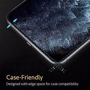 ESR Screen Protector Compatible for iPhone 11 Pro, iPhone Xs/X [2 Pack] [Easy Installation Frame] [Case Friendly], Premium Tempered Glass Screen Protector for iPhone 5.8 Inch (2019)