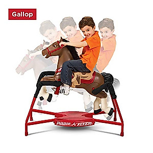 Radio Flyer Blaze Interactive Riding Horse, Brown Ride On Toy