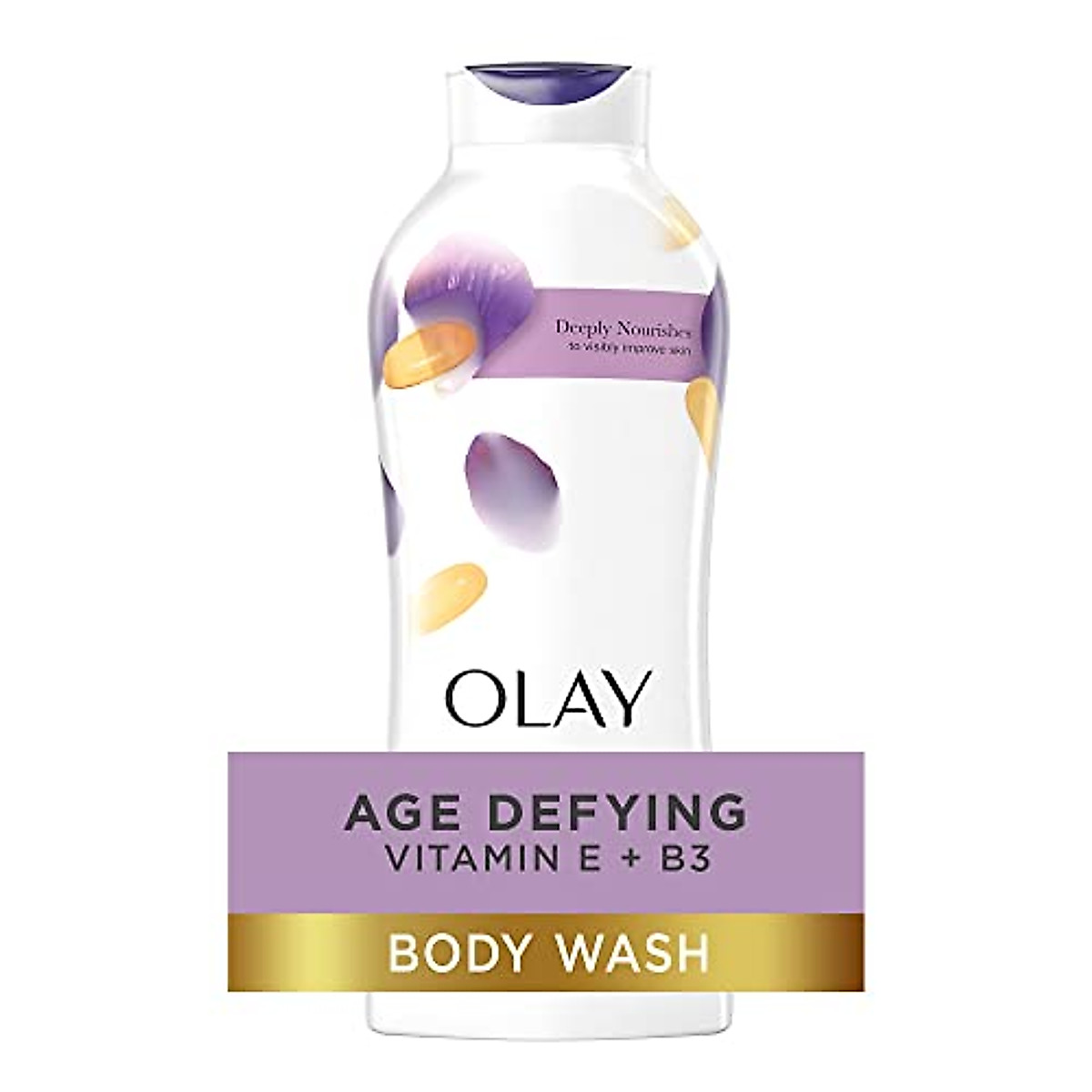 Olay Age Defying Body Wash with Vitamin E & B3 Complex, 22 Fl Oz (Pack of 4)