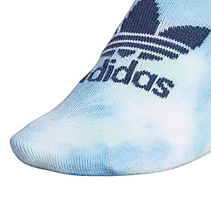 adidas Originals Women's Originals Color Wash 3-Pack Super No Show, Clear Mint/Hazy Blue/Crew Navy Cool Light Heather/Hazy Blue/Crew Navy, Medium