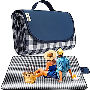 PUPOPIK Picnic Beach Blanket, Picnic Mat 80x57in Waterproof Foldable, Family Mat, Portable Large Picnic Blankets for Travel, Hiking, Music Festival…