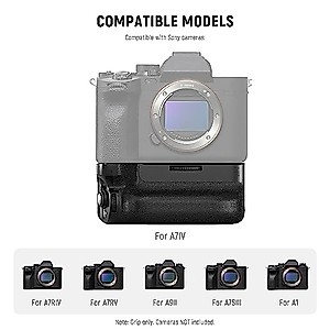 NEEWER Vertical Battery Grip Replacement for VG-C4EM with Two NP-FZ100 Batteries & Charger Kit, Compatible with Sony A7R V A7R IV A9 II A7 IV A7S III A1, BG A7IV