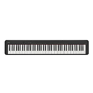 Casio CDP-S160 88-Key Compact Digital Piano - Black Bundle with Adjustable Stand, Bench, Instructional Book, Austin Bazaar Instructional DVD, Online Piano Lessons, and Polishing Cloth