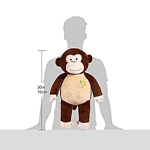 IKASA Large Monkey Stuffed Animal Plush Monkey Toy for Children (Brown, 30 inches)