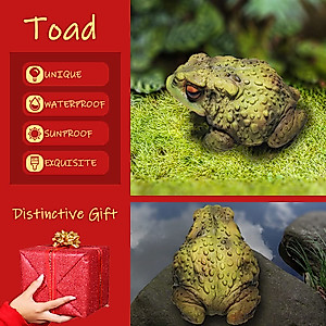 Sunthus Frog Toad Sculptures Garden Statues Yard Art Resin Decorations Outdoor Garden Decor