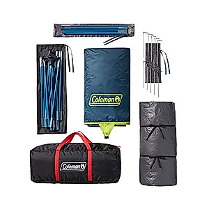 Coleman Camping Tent | 6-Person Dark Room Dome Camping Tent with Fast Pitch Setup, Blue