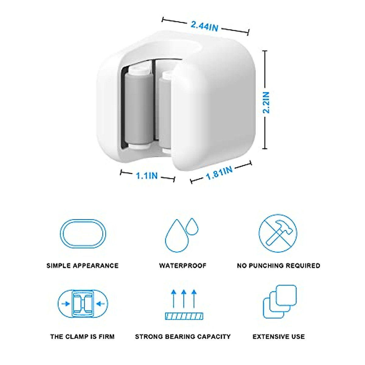 Broom Holder, 3 Pack Sturdy Wall Mount Grippers, Self-Adhesive Mop Holder, No Drilling & Damage-Free Anti-Slip Organized Wall Hanger for House, Bathroom, Kitchen, Garden, Garage Storage