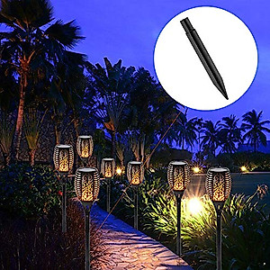 WYKOO 18 Pieces 8.26 Inch Reinforced Ground Spikes Stakes, Solar Lights Spikes, Replacement ABS Plastic Lights Stakes for Christmas Yard Garden Lights Lamps