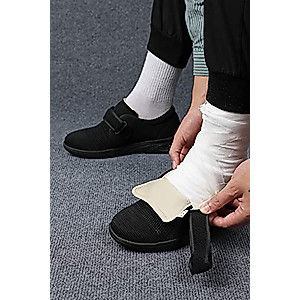 Yibobay Diabetic Shoes for Women Width X-Wide Shoe for Elderly Women Wide Shoes for Women Walking Shoes Adjustable Closure Breathable Lightweight Non Slip for Swollen Feet Edema Black 9.5