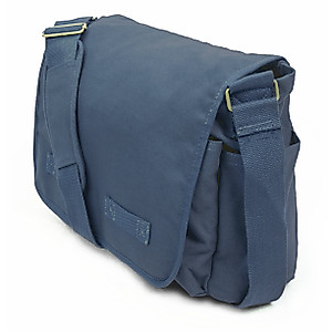 Sweetbriar Classic Vintage Messenger Bag - Original Heavyweight Cotton Canvas Shoulder Bag with Upgraded Features