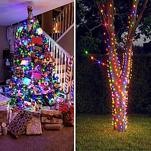 Fairy Lights Plug in with Remote and Timer, 200 LED Waterproof String Lights Indoor Outdoor Twinkle Lights Plug in, Upgraded 8 Modes Twinkle String Lights for Room Wedding Xmas Party (Multi-Colored)