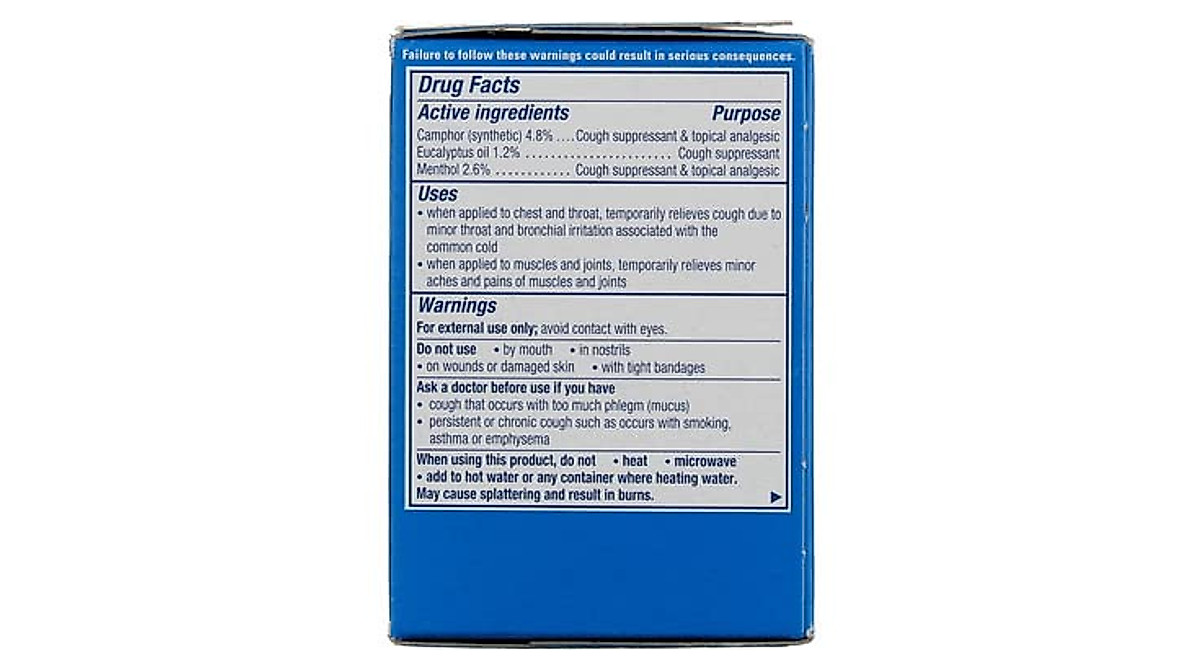 Vicks VapoRub Topical Cough & Pain Relief Ointment (Pack of 3)