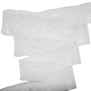 Morex Ribbon Wired 4-Inch Chiffon Ribbon with 10-Yard Spool, White