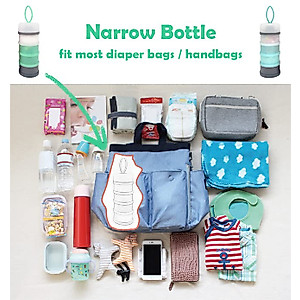 LADISO Baby Formula Dispenser, Formula Container, Portable Milk Powder Dispenser Container, Baby Feeding Travel Storage Container, Non-Spill Stackable Baby Snack Storage Container, BPA Free, 2 Packs