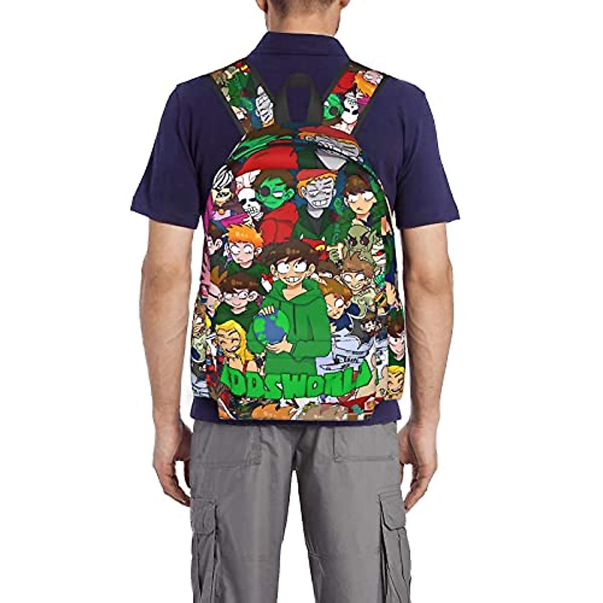 Ujxoihl Anime Backpack Funny Travel Laptop Backpack Business Daypack Computer Bag For Teen Boys And Girls, Black