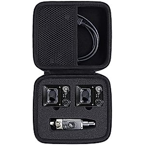 co2CREA Hard Travel Case Replacement for Xvive U4R2 Wireless in-Ear Monitoring System IEM System Transmitter Beltpack Receiver