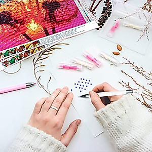 ZYNERY 12 PCS Diamond Painting Wax, Diamond Painting Pen Replacement Wax Glue, 5D Diamond Art Pen Clay Accessories, Wax Tip for Diamond Painting Pens DIY Craft Painting