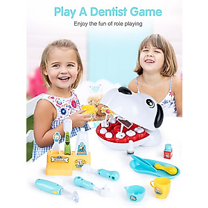 TNOIE Kids Toys, 17 Pieces Simulation Medical Set Role Play Toy, Fun Educational Pretend Play Doctor Toys Gift for Kids Boys Girls Aged 3 4 5 6