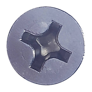 #4 x 3/4" Flat Head Sheet Metal Screws, Phillips Drive, Stainless Steel 18-8, Full Thread, Bright Finish, Self-Tapping, Quantity 100 by Fastenere