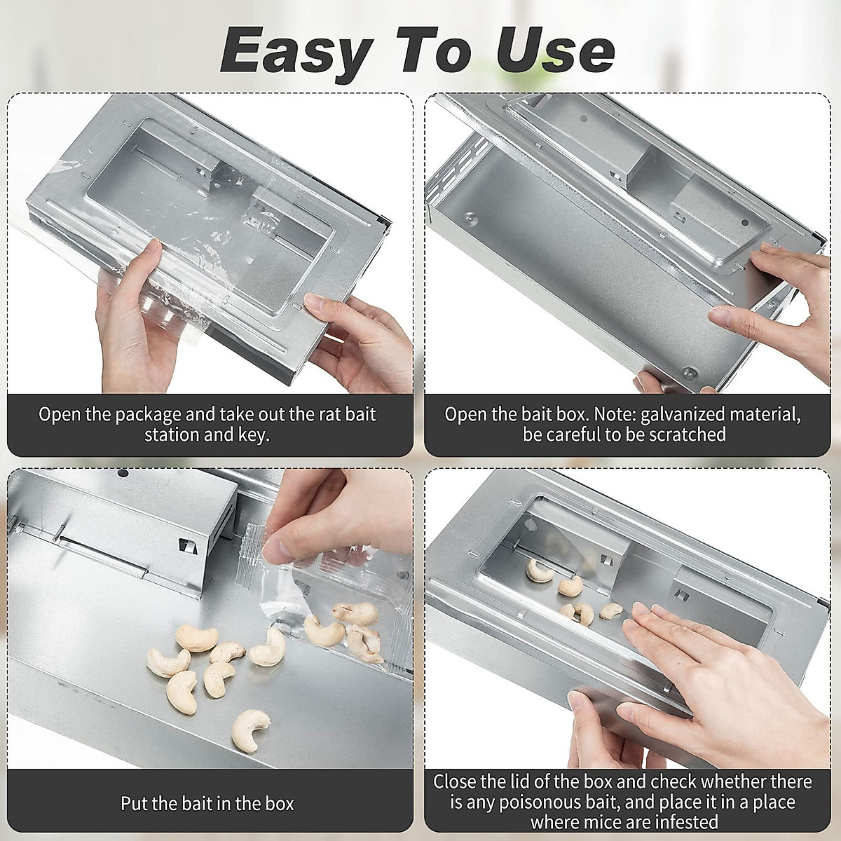 Qualirey 8 Pack Multi Catch Mouse Trap Clear Top Humanized Mouse Trap Rodent Mouse Trap for Indoor Outdoor Rat Control Pet and Security (Silver)