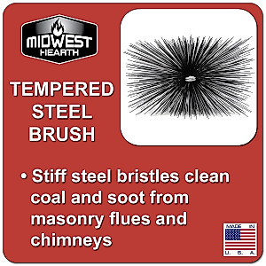 Midwest Hearth Rectangle Wire Chimney Cleaning Brush (7" x 11" Rectangle)