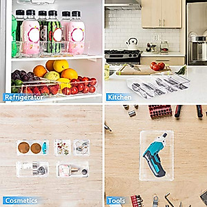 JARLINK 16 Pack Desk Drawer Organizer Trays with 5 Different Sizes, Versatile Bathroom and Vanity Drawer Organizer Trays, Multipurpose Plastic Storage Bins for Makeup, Kitchen, and Office Supplies